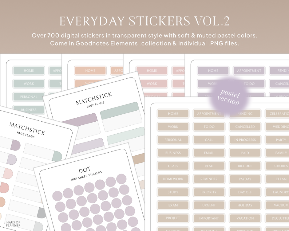 Haus of Planner | Minimal Digital Stationery