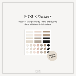 Daily / Productive Digital Stickers | 5 Neutral Colors – Haus of Planner